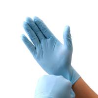 China 3-6.5g Nitrile Examination Gloves Disposable Medical Surgical Blue Color for sale