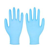 China 3-6.5g Nitrile Examination Gloves Disposable Medical Surgical Blue Color for sale