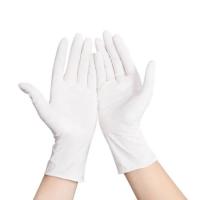 China Wholesale Washing Up Latex Non-Powdered Blue Vinyl-Nitrile Gloves for sale