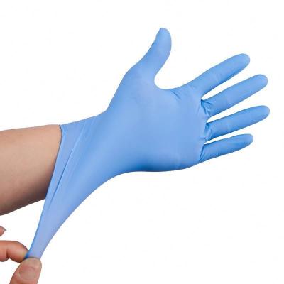 China Medical Disposable Nitrile Gloves Powder Free Black Blue Color for sale