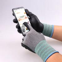 China Industrial safety gloves with black nitrile coating for sale