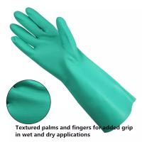 China Black industrial chemical protective gloves for sale