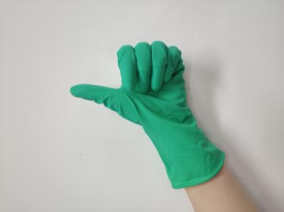 China 15 Million Green Nitrile Chemical Resistant Gloves Industrial for sale