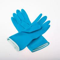 China Dip Flocklined Household Latex Gloves Industry Dip Flocklined for sale