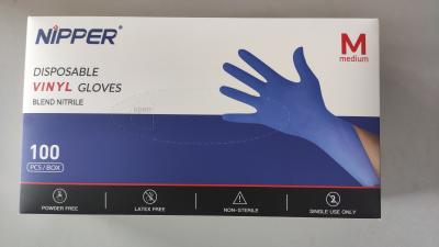 China Non Medical Disposable Vinyl Gloves Extra Large 240mm Powder Free for sale
