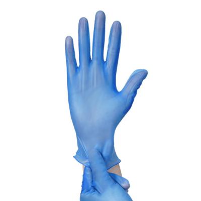 China Blue Disposable Medical PVC Gloves Disposable Food Gloves ASTM D6319 for sale
