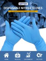 China Powder Free  Disposable Nitrile Medical Gloves M 95mm Width for sale