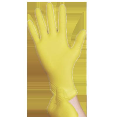 China Working Safety Yellow Disposable Medical Nitrile Gloves Latest Design for sale