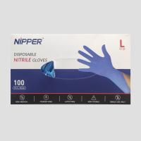 China Purple Disposable Medical Nitrile Gloves 230mm Powder Free AQL2.5 for sale
