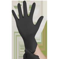 China 100 Pcs/ 1 Box Black Latex Powder Free Gloves S M L XL for sale