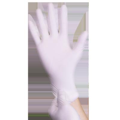 China 5.0 g White Nitrile Blend Gloves Synthetic Disposable Nitrile Gloves Powder Free for sale