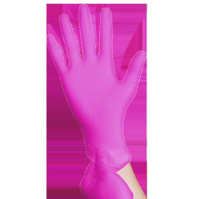 China Food Grade Pink Disposable Vinyl Nitrile Blend Gloves  5.5g 230mm for sale