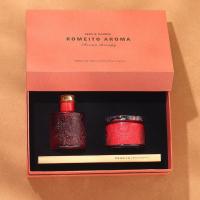China Luxury Private Label Fragrance Aroma Reed Diffusers And Scented Candle Gift Set for sale