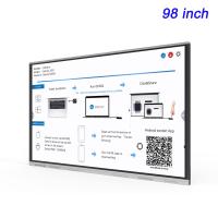 China 4K Touch Screen Whiteboard 98 inch Smart Interactive Flat Panel Dual OS smart board cost for sale