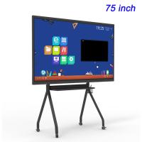 China 75 inch digital smart board 4k Smart interactive flat panel For Education And Conference for sale