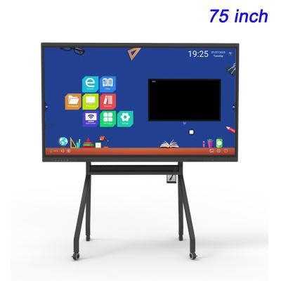 China 75 inch digital smart board 4k Smart interactive flat panel For Education And Conference for sale