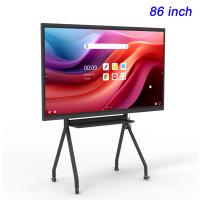 China 86inch Smart Board with 4K UHD Touch Screen Flat Panel, All in One Digital Electronic Whiteboard Built in Dual System for Conference for sale