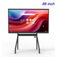 China 86inch Smart Board with 4K UHD Touch Screen Flat Panel, All in One Digital Electronic Whiteboard Built in Dual System for Conference for sale