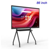 China 86inch Smart Board with 4K UHD Touch Screen Flat Panel, All in One Digital Electronic Whiteboard Built in Dual System for Conference for sale