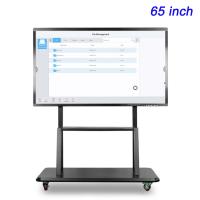 China 65 inch Smart Board Interactive Flat Panel with Pen and Touchscreen for Bright Classrooms for sale