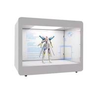 China 55 inch 3D transparent advertising display LCD Panel 4K Ultra HD Translucent LCD Display for sale