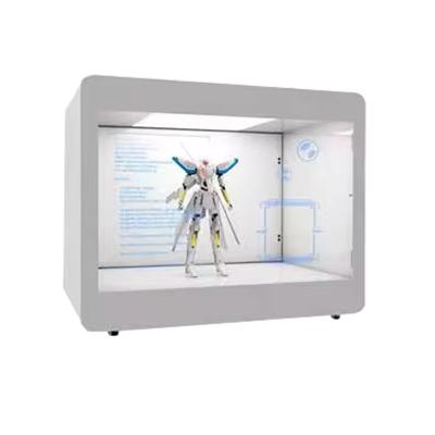 China 55 inch 3D transparent advertising display LCD Panel 4K Ultra HD Translucent LCD Display for sale