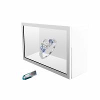 China 1080P transparent advertising display Dual OS See 55 inch Through LCD Screen for sale