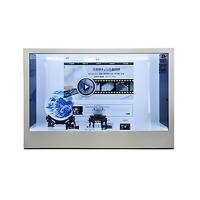 China 75 Inch FCC Transparent Touch Screen Display Interactive Translucent LCD Box for sale