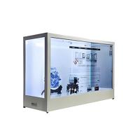China 75 Inch FCC Transparent Touch Screen Display Interactive Translucent LCD Box for sale