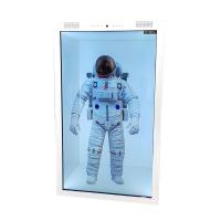 China 75 inch Whit 4K transparent advertising display manufacturer For Product Display And Interactive Branding for sale