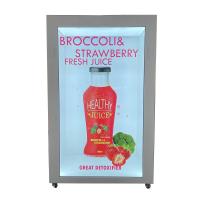 China 86 Inch Multi Language See Through Lcd Screen Advertising WiFi Transparent Display Case for sale