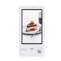 China 32 Inch Restaurant's Smart Self Ordering Kiosk for Food Truck Accepts Payments by Scanning QR Codes and Swiping Cards for sale