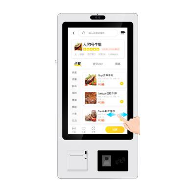 China 23.6-inch 24-hour Unmanned Self-service Ordering Machine Supports QR Code and Card Payment and Comes with a Receipt Printer. for sale