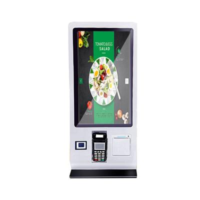 China 27 Inch High-definition smart multi-touch McDonald's self-service ordering machine with QR code scanner for sale