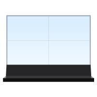 China 2×2 Splicing 55 Inch Full HD Touch Transparent OLED Display – See-Through Digital Signage Video Wall for sale