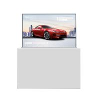 China 55 Inch Floor Standing See-Through Transparent OLED Lifting All-in-One TV Interactive Touchscreen Display for sale