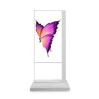 China 55 Inch Interactive Touch Advertising Screen Smart OLED Transparent Advertising Display Cabinet for Exhibition Jewelry Luxury Display for sale