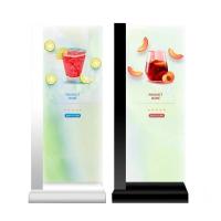 China 55 Inch Interactive Touch Advertising Screen Smart OLED Transparent Advertising Display Cabinet for Exhibition Jewelry Luxury Display for sale