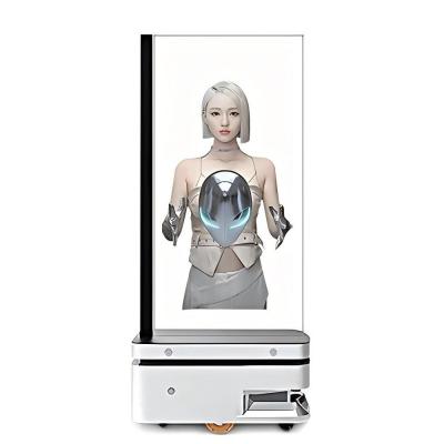 China 43 inch 4K Ultra HD Transparent OLED Robot Navigator with Digital Display 1920*1080 High Transparency Screen Interactive for sale