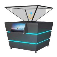 China 32 inch 180-Degree 3D Holographic Showcase Cabinet Manufacturer Museum-Grade Floating Projection Display Cabinet for sale