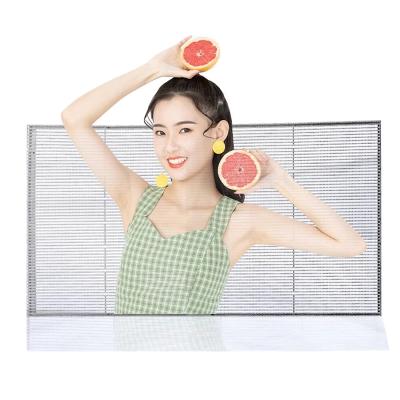 China Led Flexible Transparent Film P10 for Glass windows Self-adhesive Advertising Display for Showrooms Exhibitions for sale