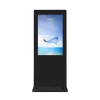 China 43 inch Moveable Outdoor Floor Stand Display LED Poster Screen Black Floor Standing for sale