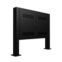 China 43 inch Moveable Outdoor Floor Stand Display LCD Poster Screen Black Floor Standing for sale