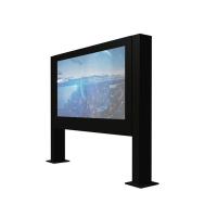China 43 inch Moveable Outdoor Floor Stand Display LCD Poster Screen Black Floor Standing for sale