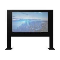 China 43 inch Moveable Outdoor Floor Stand Display LCD Poster Screen Black Floor Standing for sale