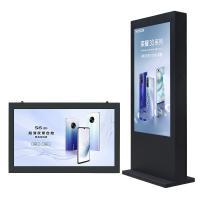 China 75 inch Full Screen Floor Standing Advertising Display Standing player with 4K Ultra HD Resolution and Aluminum Alloy Frame for sale