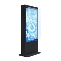 China 75 inch Full Screen Floor Standing Advertising Display Standing player with 4K Ultra HD Resolution and Aluminum Alloy Frame for sale