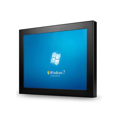 China IP65 Matel Case Embedded Fanless Computer LCD Display HMI Capacitive Industrial Touch Display for sale