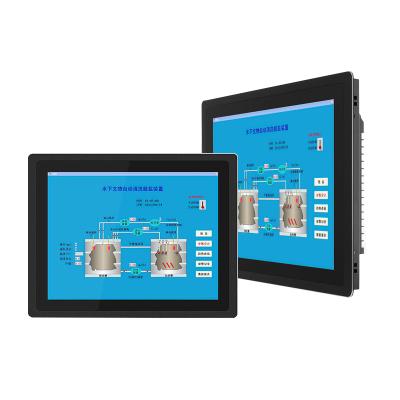 China Custom Logo Embedded All-in-One Fanless PLC Industrial Touch Display Vehicle Touch Screen Panel PC with Embedded Logo for sale