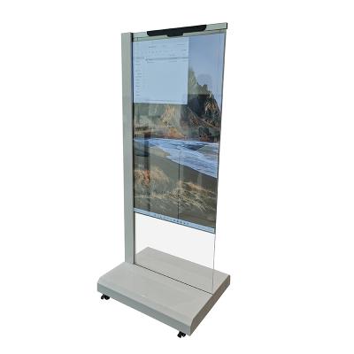 China 55 inch AI Digital OLED Transparent Display Kiosk for sale